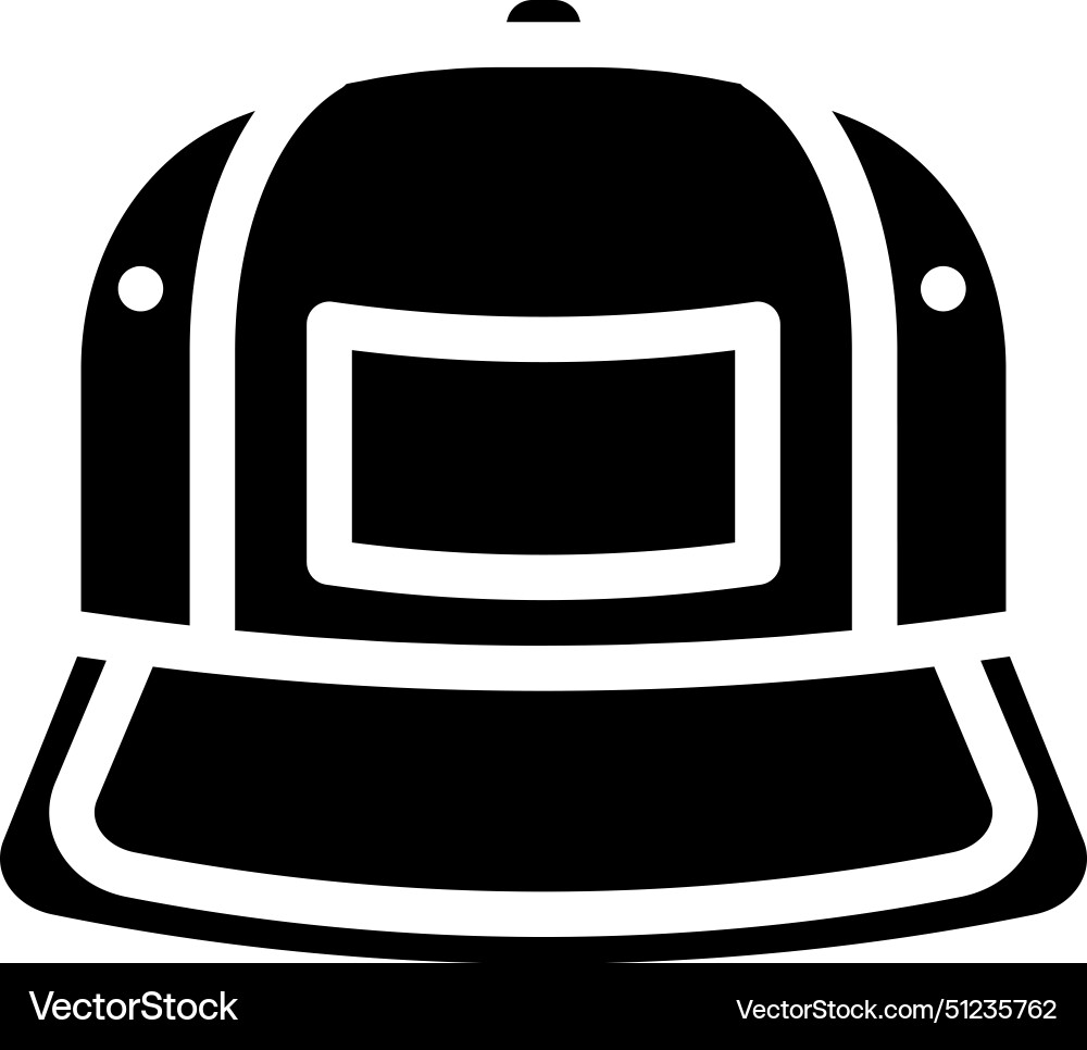 Baseball Cap Streetwear Cloth Fashion Glyph Icon Vector Image