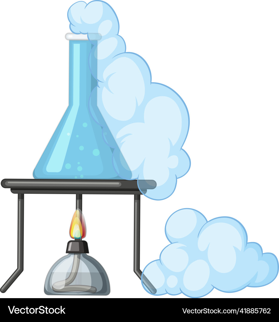 Chemistry test tubes on white background Vector Image