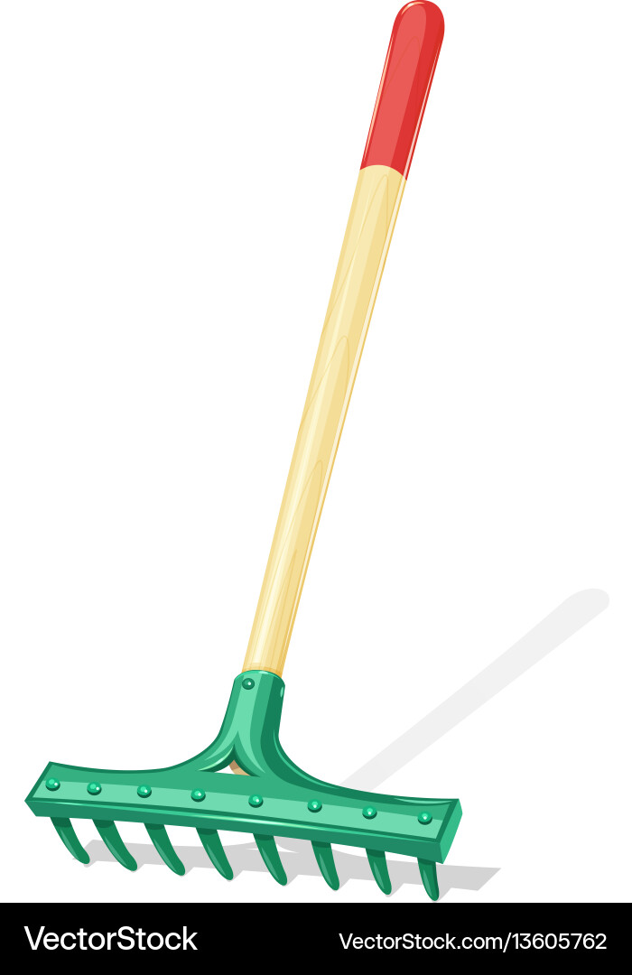 Garden rake agriculture tool Royalty Free Vector Image