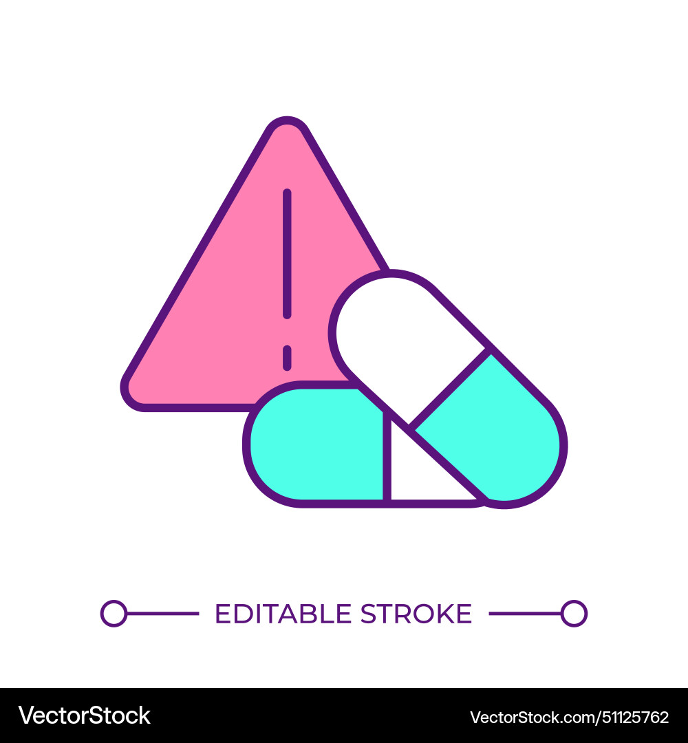 Medication administration rgb color icon Vector Image
