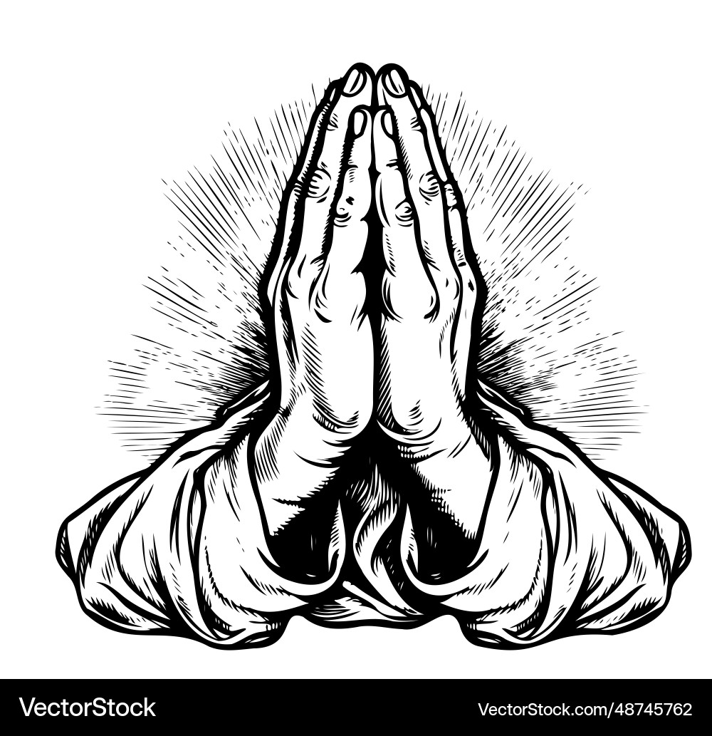 Praying Hands Sketch Step By Step
