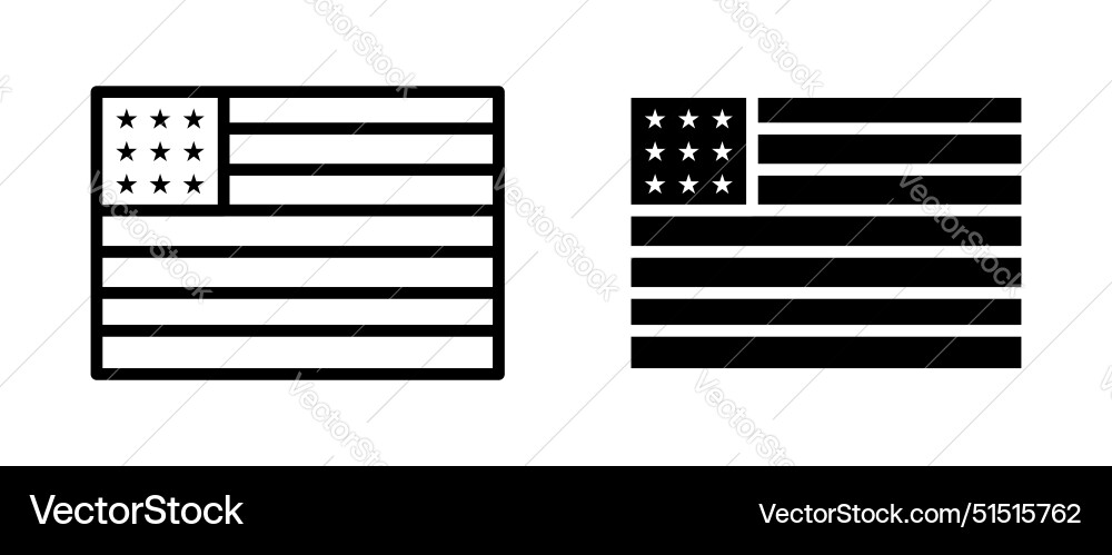 Usa flag icon Royalty Free Vector Image - VectorStock