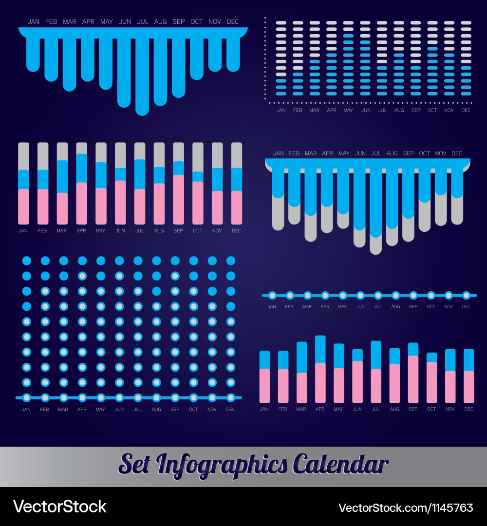 Detail infographic calendar Royalty Free Vector Image