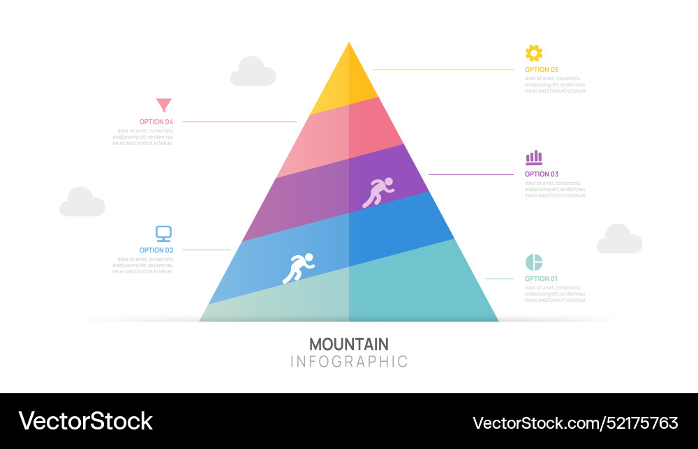 Infographic business growth design template Vector Image