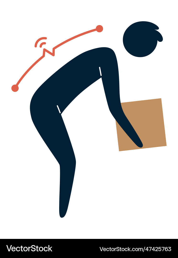 Lifting technique safe movement safety incorrect Vector Image Lifting technique safe movement safety incorrect Vector Image