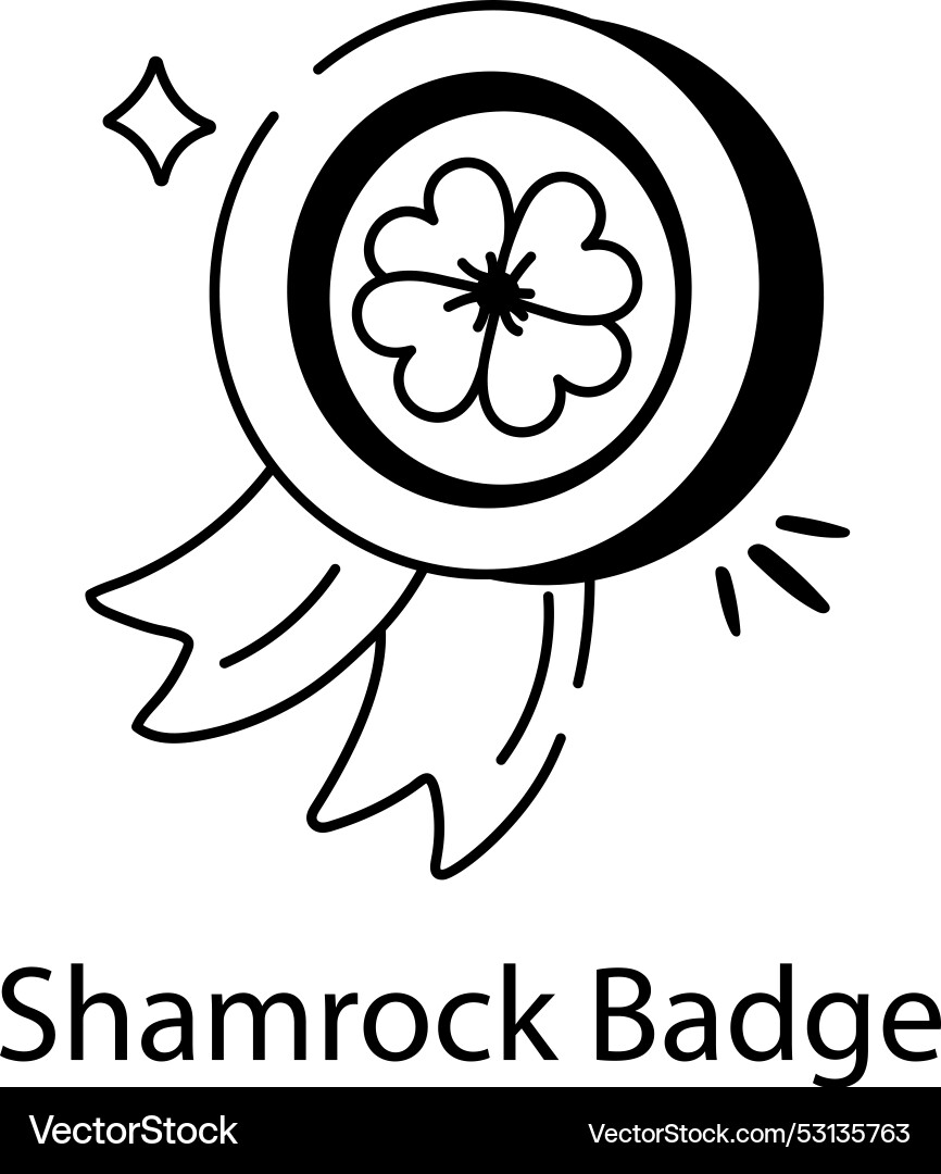 Shamrock badge Royalty Free Vector Image - VectorStock
