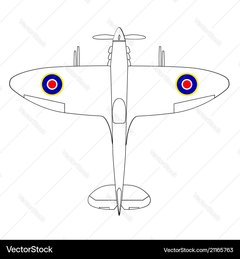 Spitfire Royalty Free Vector Image - VectorStock