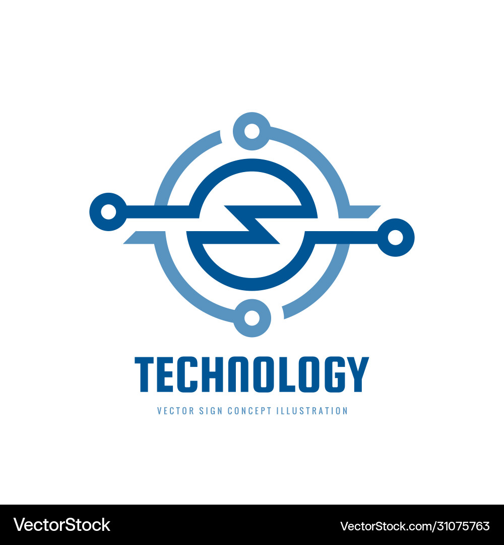 Technology - business logo template concept Vector Image
