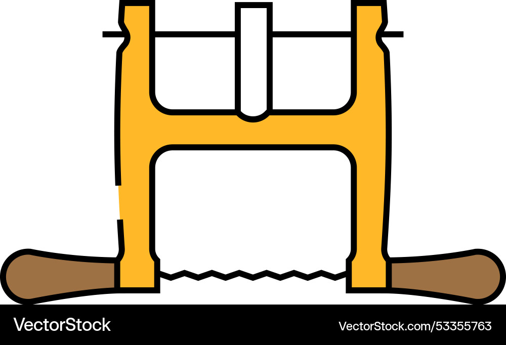 Turning hand saw icon color Royalty Free Vector Image