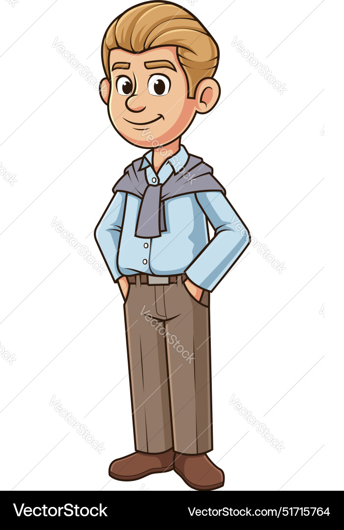 Cool Cartoon Man Royalty Free Vector Image - VectorStock
