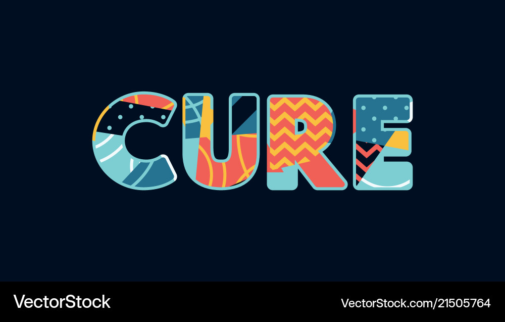 Cure concept word art Royalty Free Vector Image