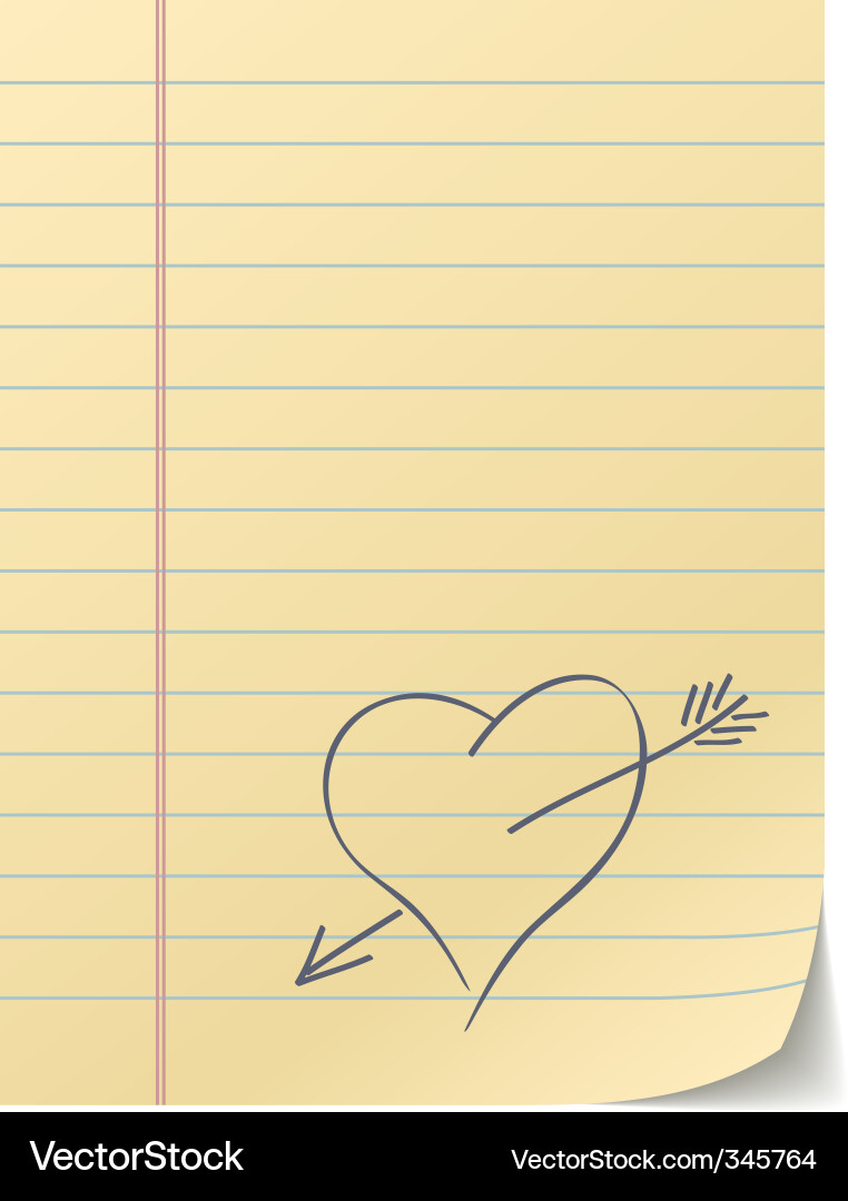 Heartfelt Note Royalty Free Vector Image - VectorStock
