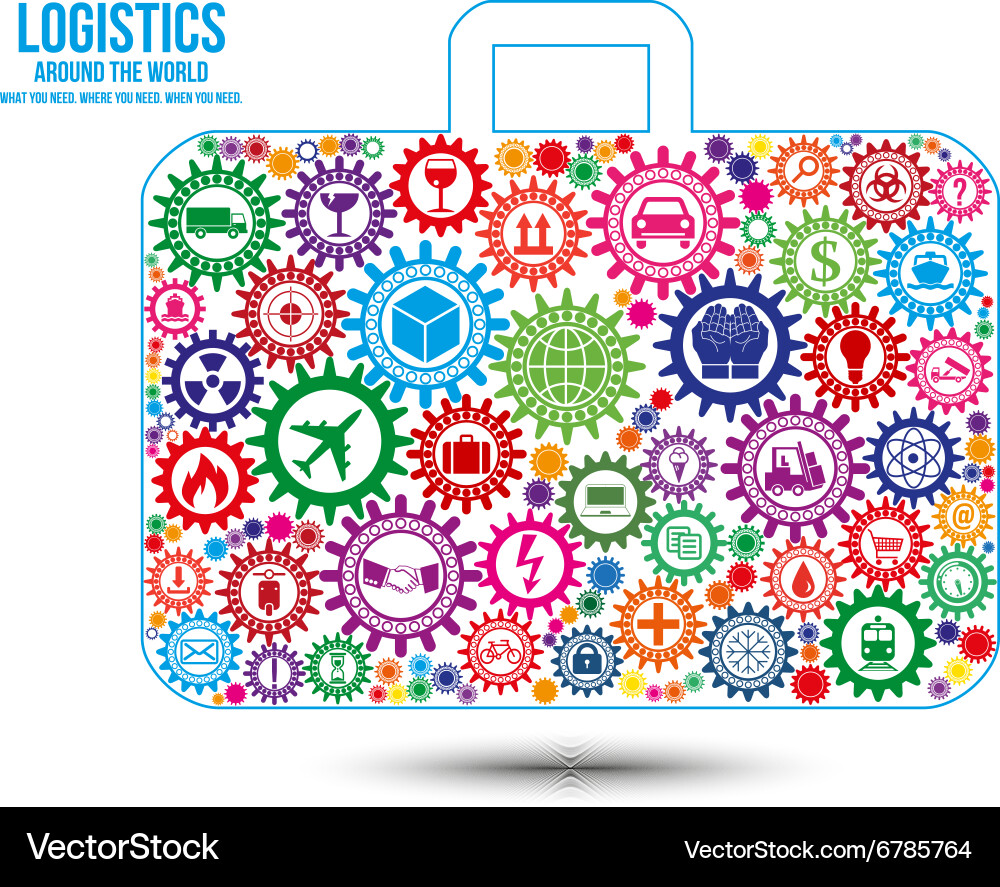 Logistics services around the world design concept