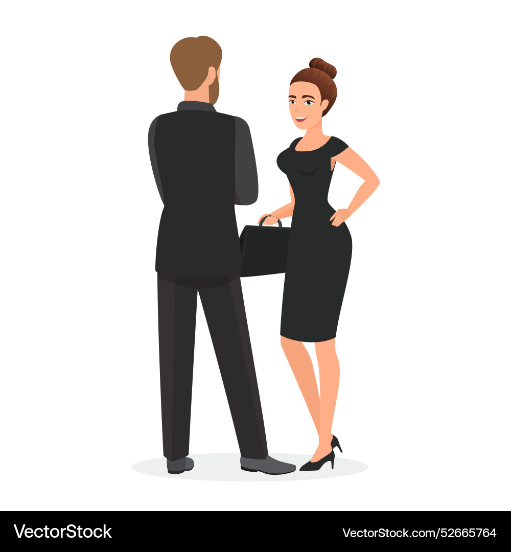 Office communication concept two professionals Vector Image