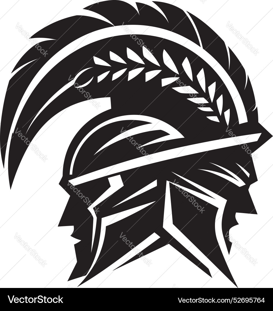 Resilient warrior emblem logo noble Royalty Free Vector