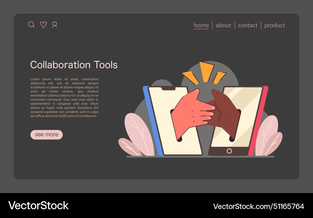 Unified technology concept flat Royalty Free Vector Image