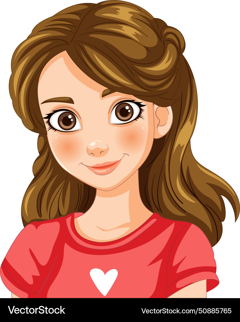 A cheerful young girl Royalty Free Vector Image