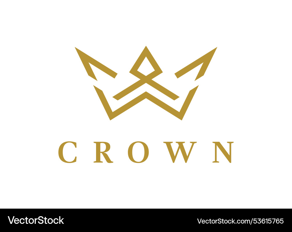 Abstract crown logo design template Royalty Free Vector