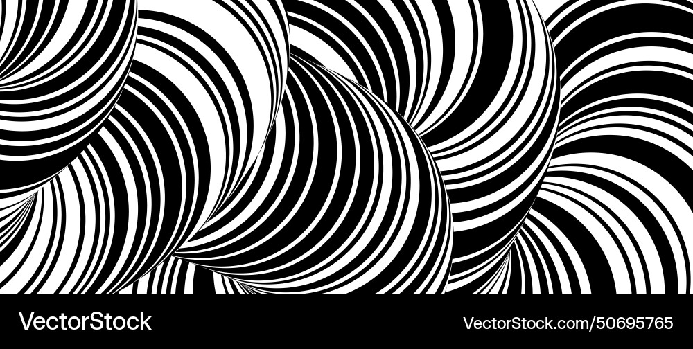 Abstract twisted lined tube background black Vector Image