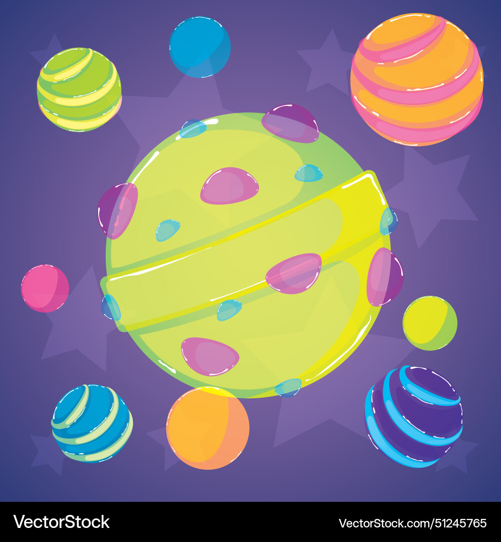 Colored candy land sweet abstract space Royalty Free Vector