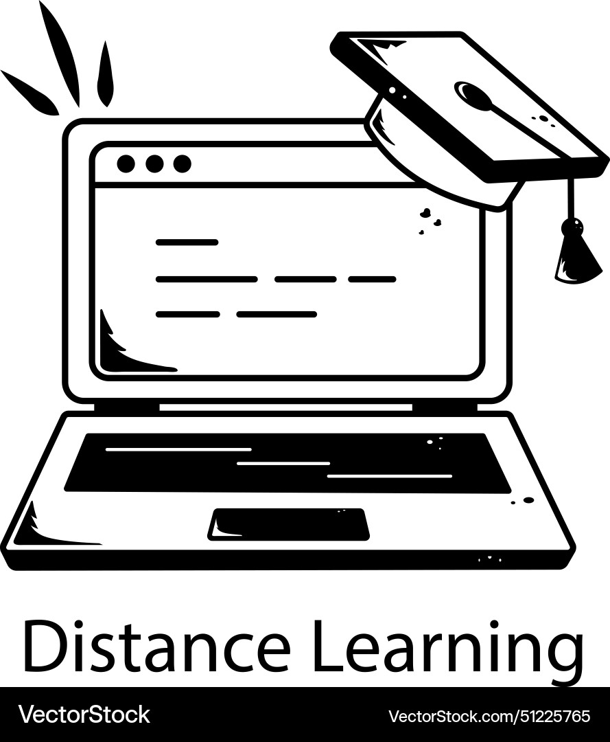 Distance learning Royalty Free Vector Image - VectorStock