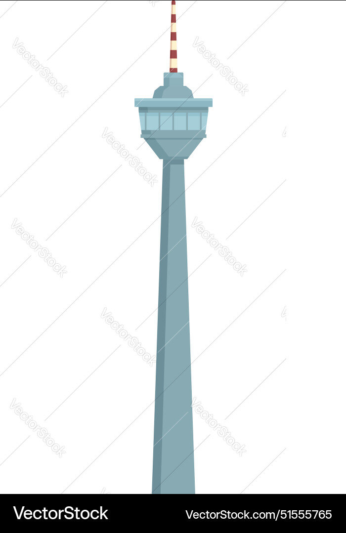 Tall and modern telecommunication tower standing Vector Image