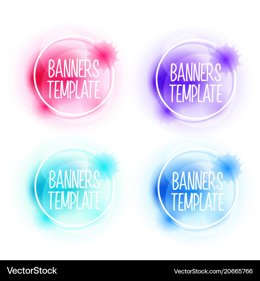 Abstract Colorful Banners Royalty Free Vector Image