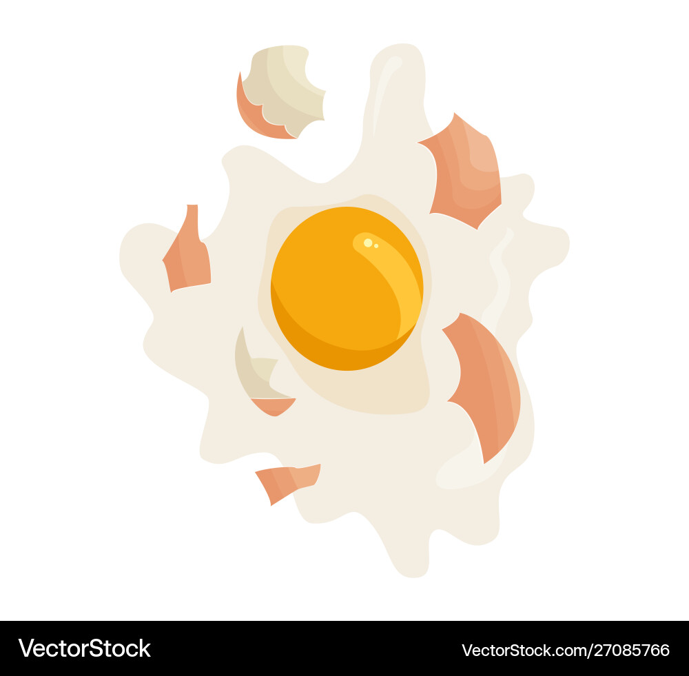 Broken egg icon flat Royalty Free Vector Image Broken egg icon flat Royalty Free Vector Image