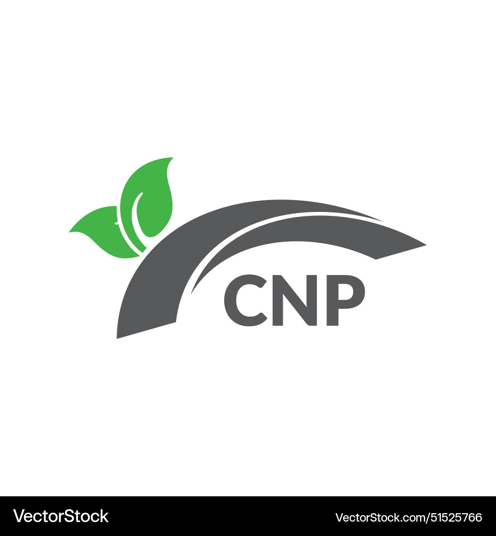 Cnp letter logo design on white background Vector Image