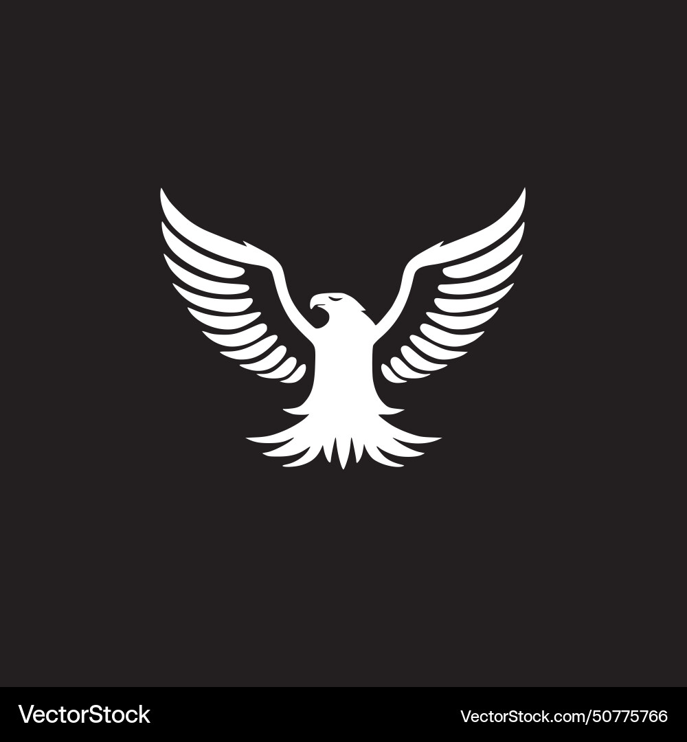 Eagle - minimalist and flat logo Royalty Free Vector Image