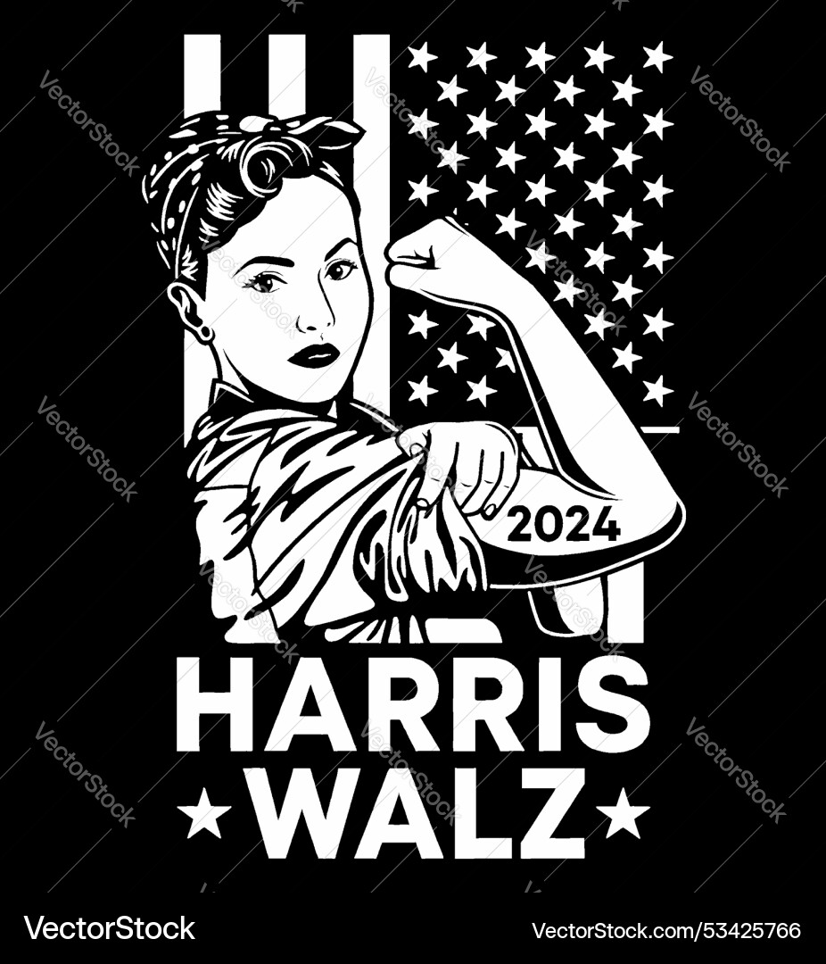 Harris walz Royalty Free Vector Image - VectorStock