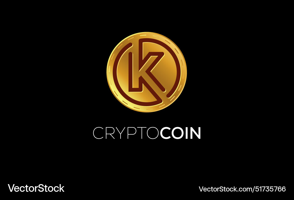 Letter k coin logo Royalty Free Vector Image - VectorStock