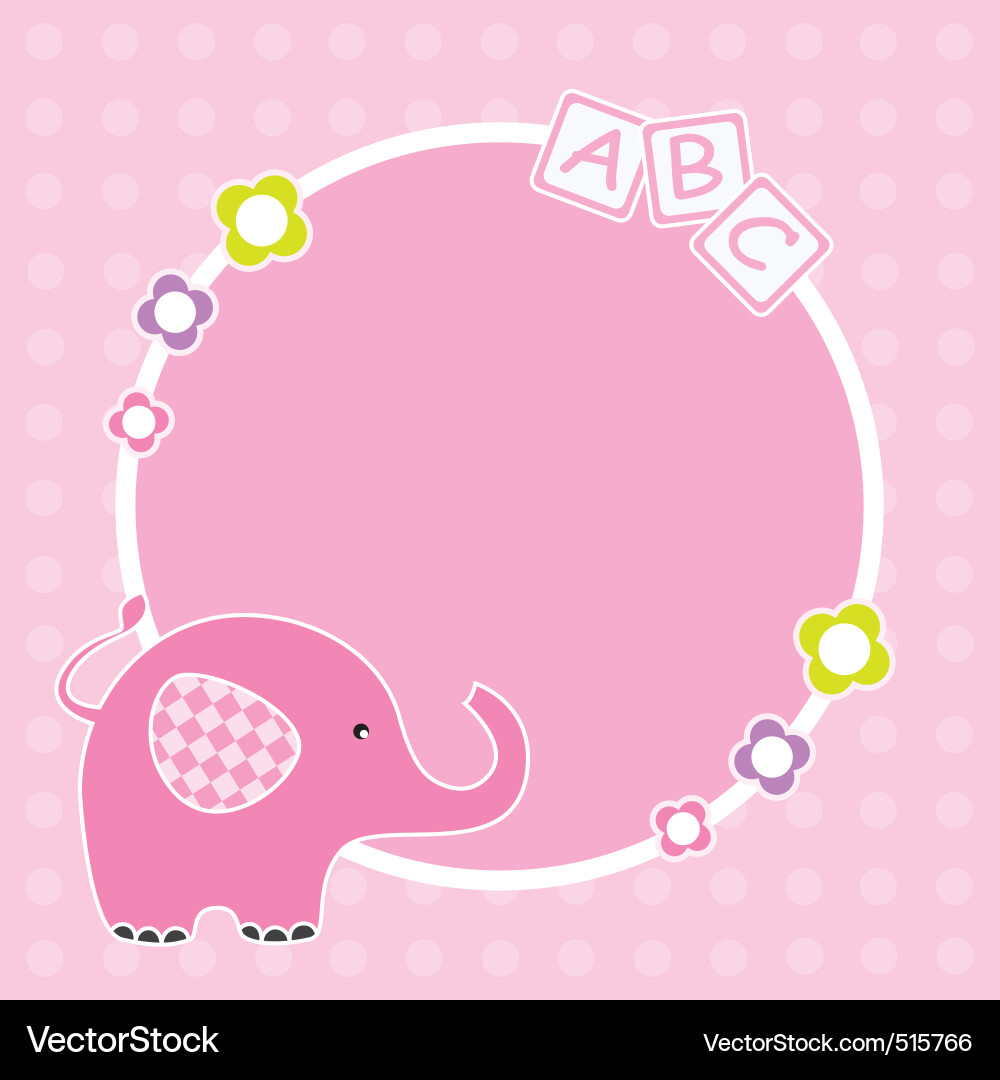 Pink elephant framework Royalty Free Vector Image