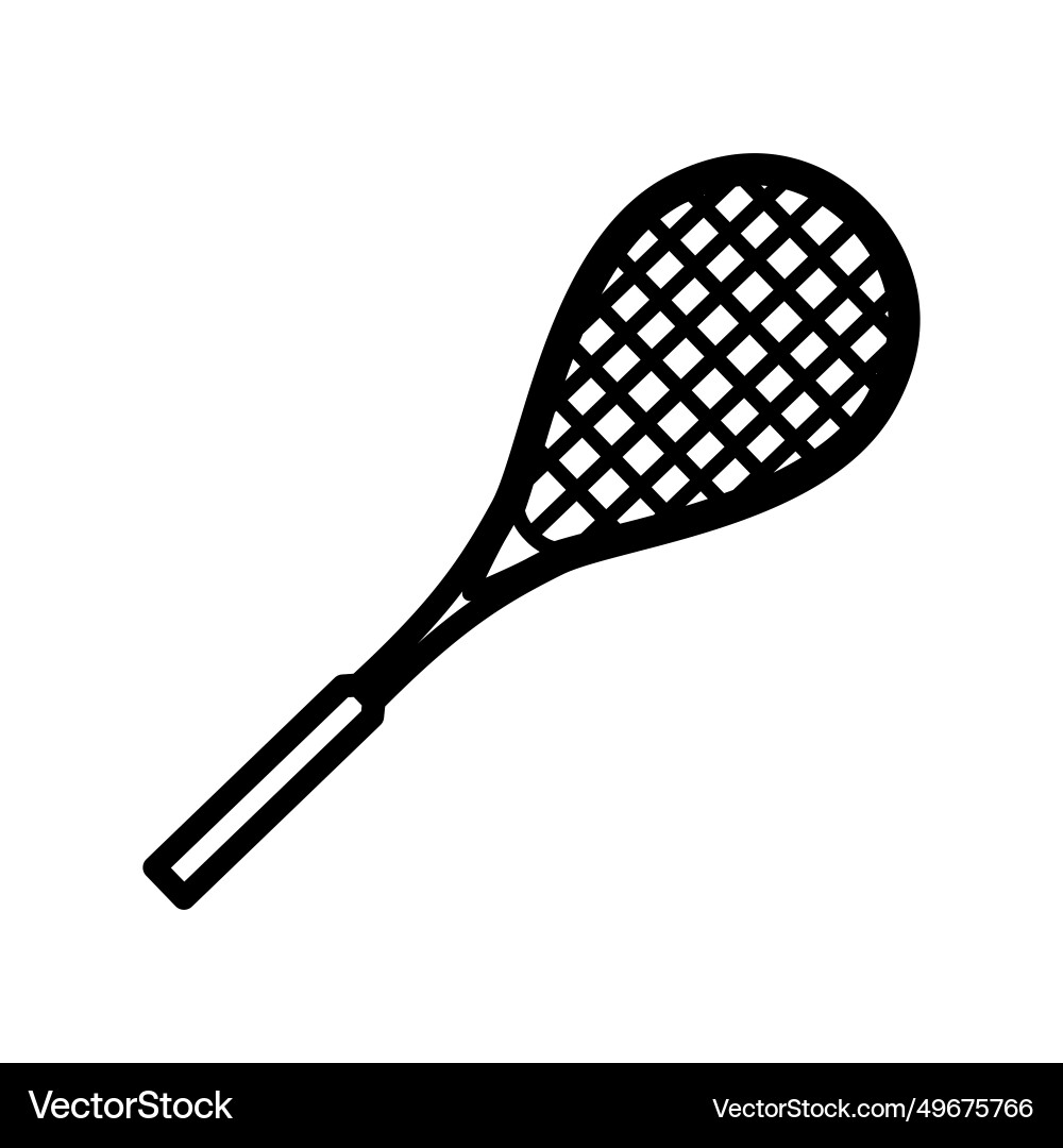 Racket tennis line icon logo Royalty Free Vector Image