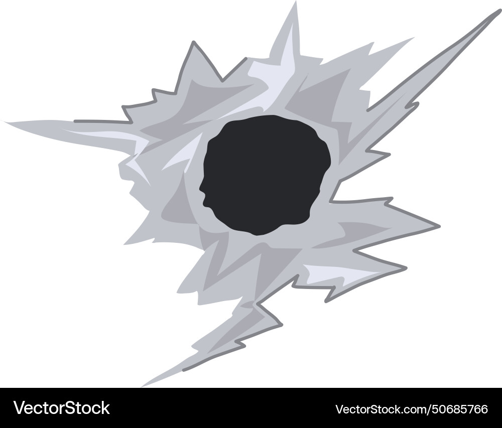 Target bullet hole cartoon Royalty Free Vector Image