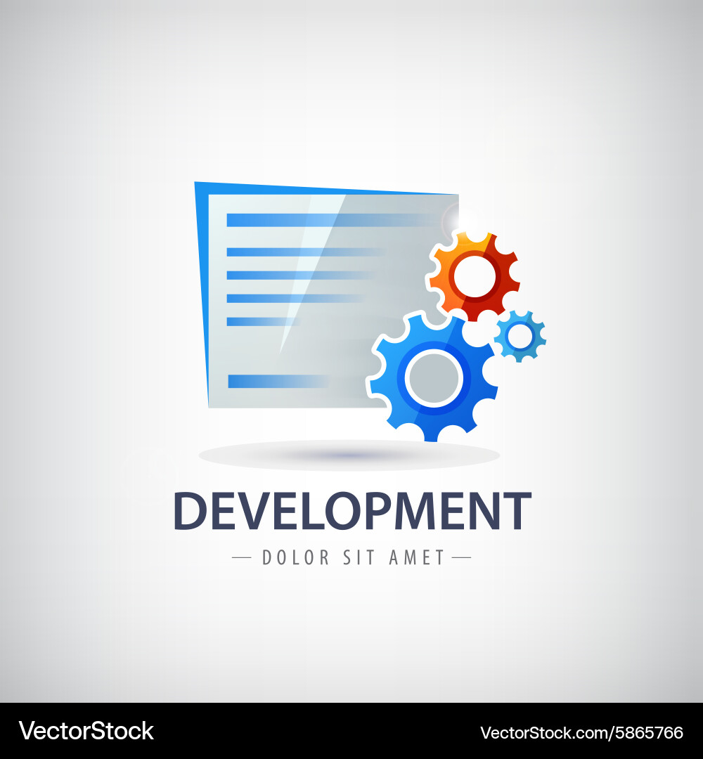 Wed design development logo icon Royalty Free Vector Image