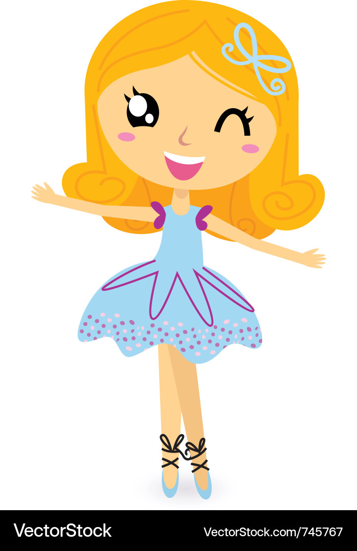 Ballet Dancer Girl Royalty Free Vector Image - VectorStock