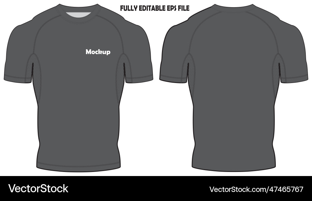 Compression Shirt Mockups Royalty Free Vector Image