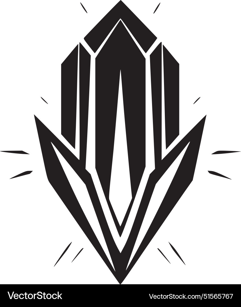 Crystal - high quality logo - ideal for t-shirt Vector Image