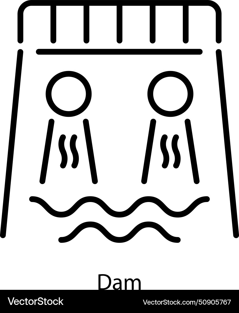 Dam Royalty Free Vector Image - VectorStock
