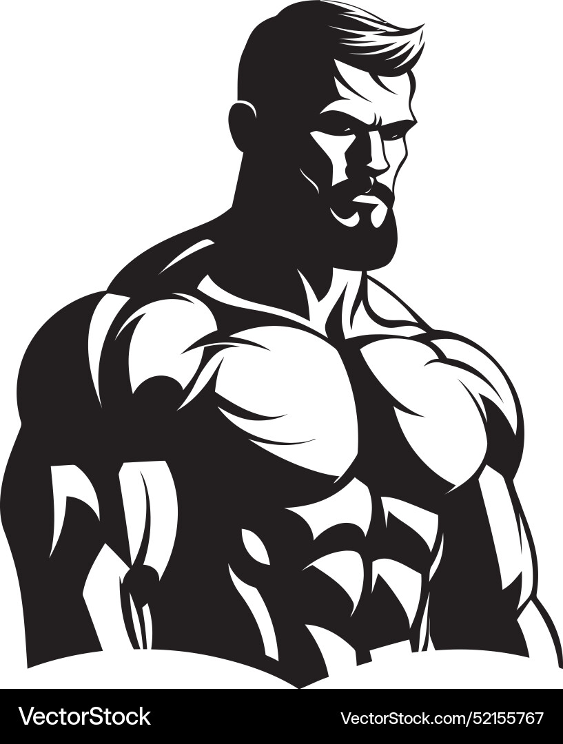 Defining muscularity the bodybuilders Royalty Free Vector
