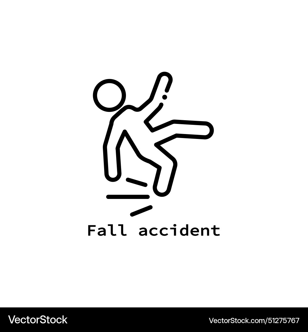 Fall falling watch your step accident caution Vector Image