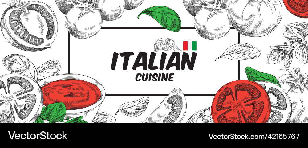 Italian Cuisine Banner – Royalty-Free Vector | VectorStock