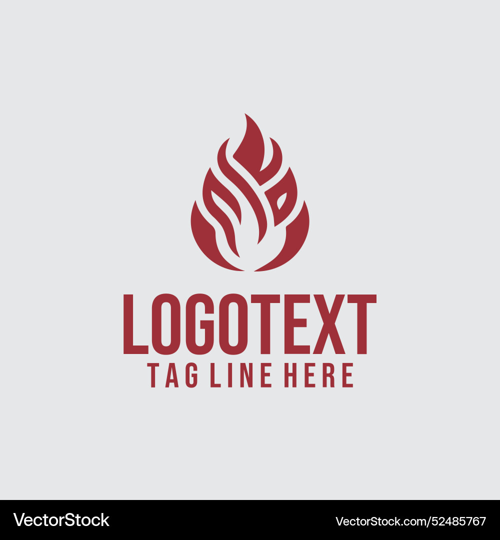 Linear fire logo Royalty Free Vector Image - VectorStock