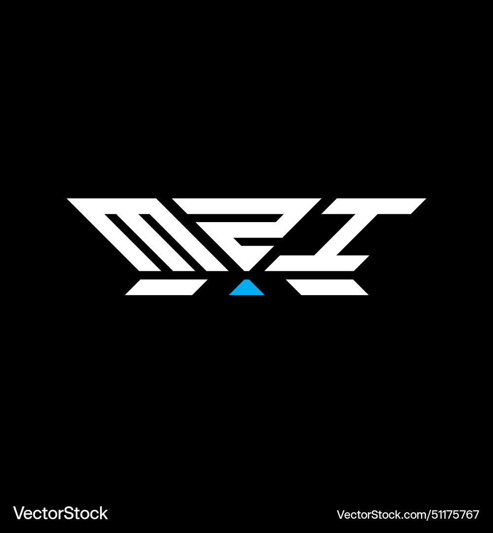 Mzi letter logo design mzi simple and modern logo Vector Image