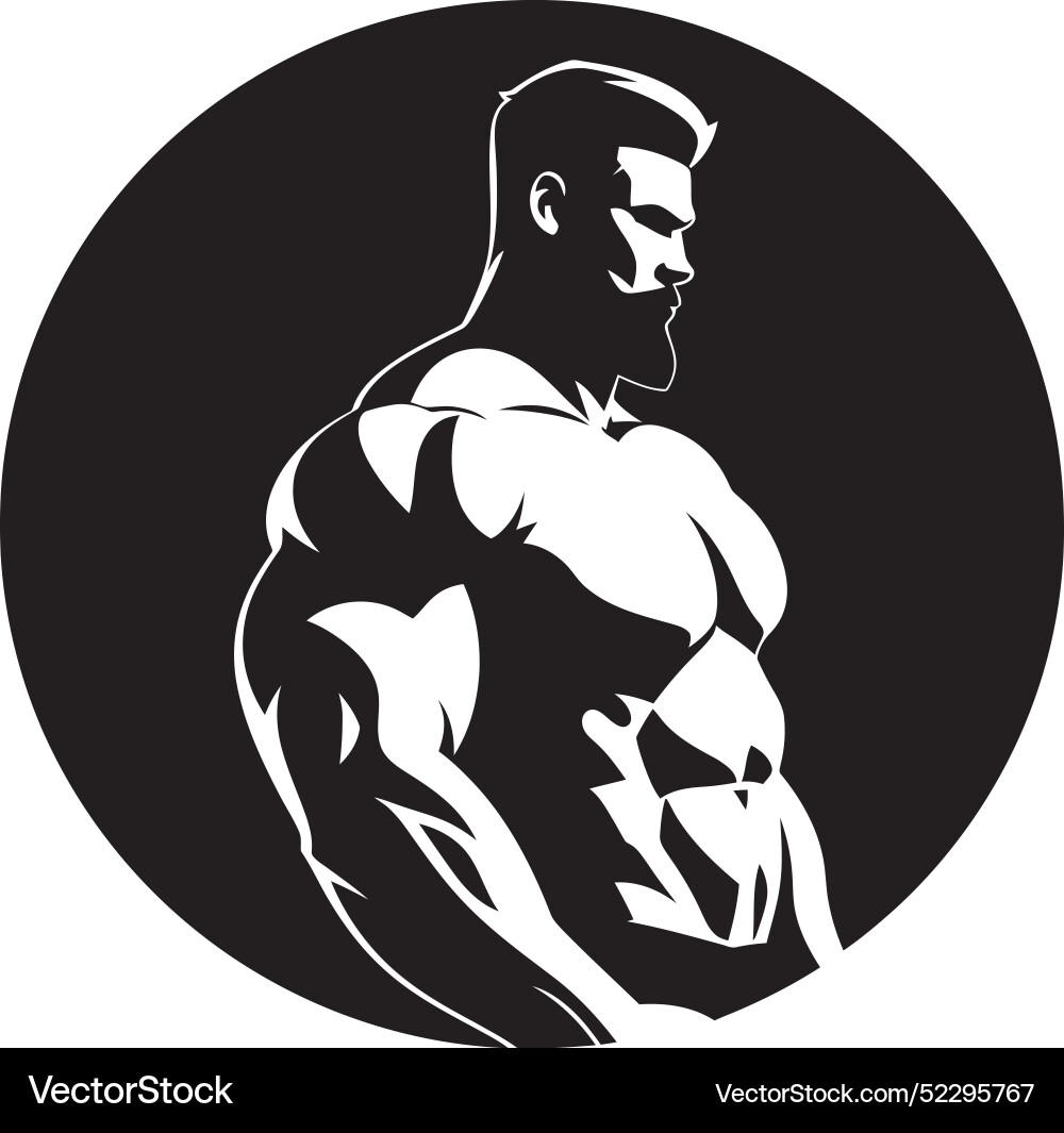 Silhouetted strength black edition anatomy bold Vector Image