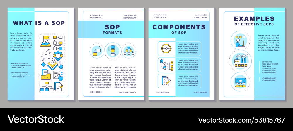 Sop management brochure template Royalty Free Vector Image