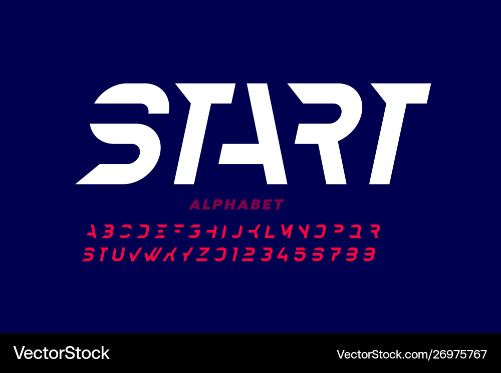 Sport style font design alphabet letters Vector Image