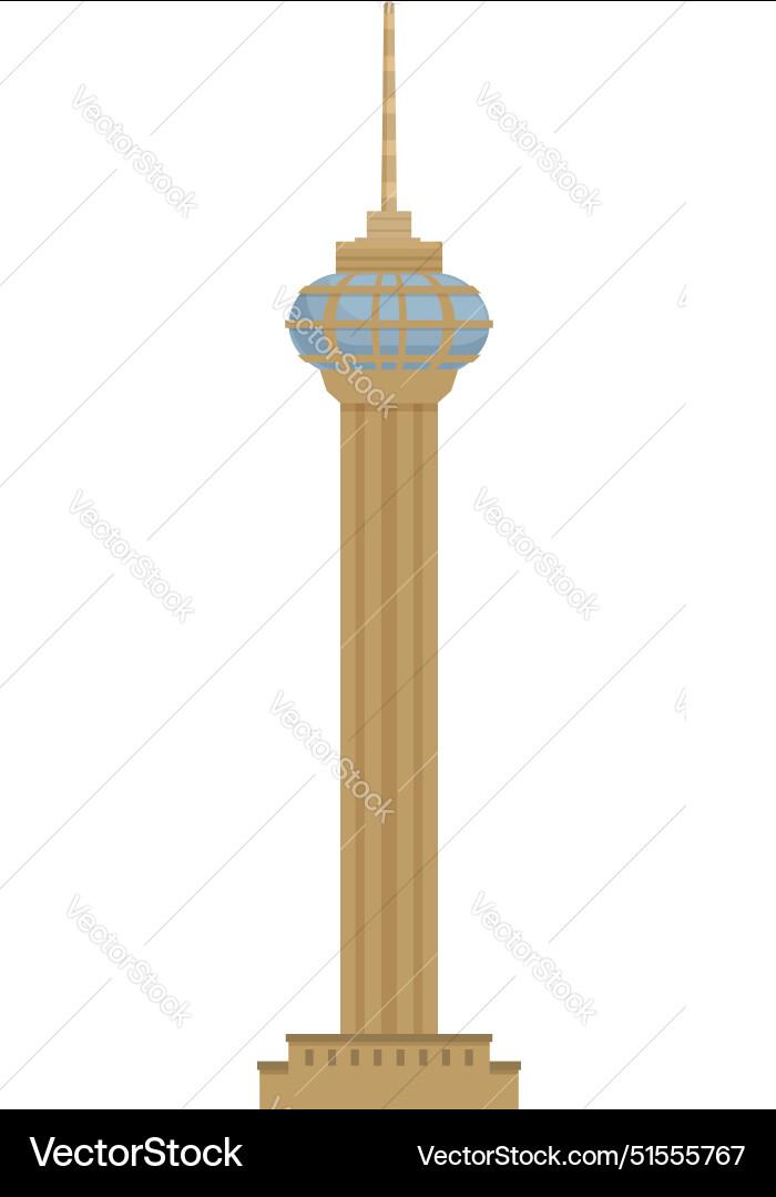 Tall modern telecommunication tower standing tall Vector Image