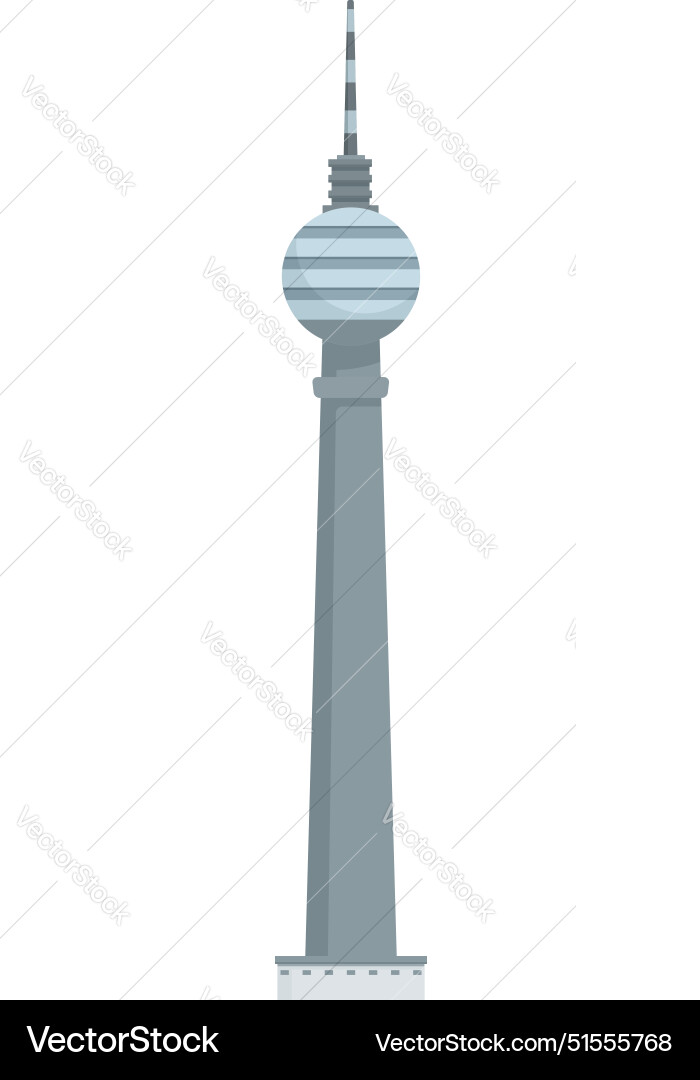 Berlin television tower standing tall against Vector Image
